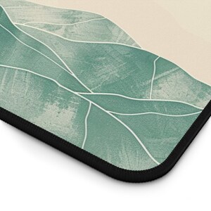 Mountain Landscape Desk Mat, Mouse Pad, Minimalist Line Art, Sage Green ...
