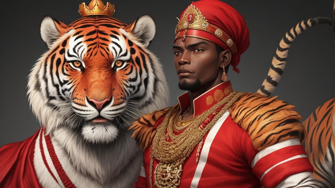 Chango and His Tiger Ekun Digital Image - Etsy UK