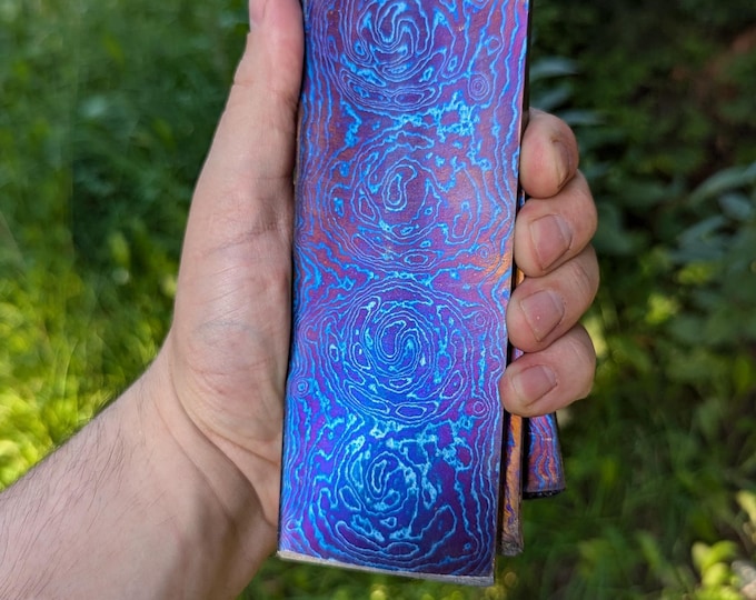 Handcrafted Timascus Titanium Damascus Premium Timascus Timascus ...