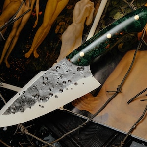 Handmade Chef Knife, Custom Kitchen Knife, Hand Forged Chefs Knife, - Etsy