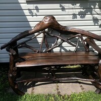 Concrete Rock Garden Bench - Etsy