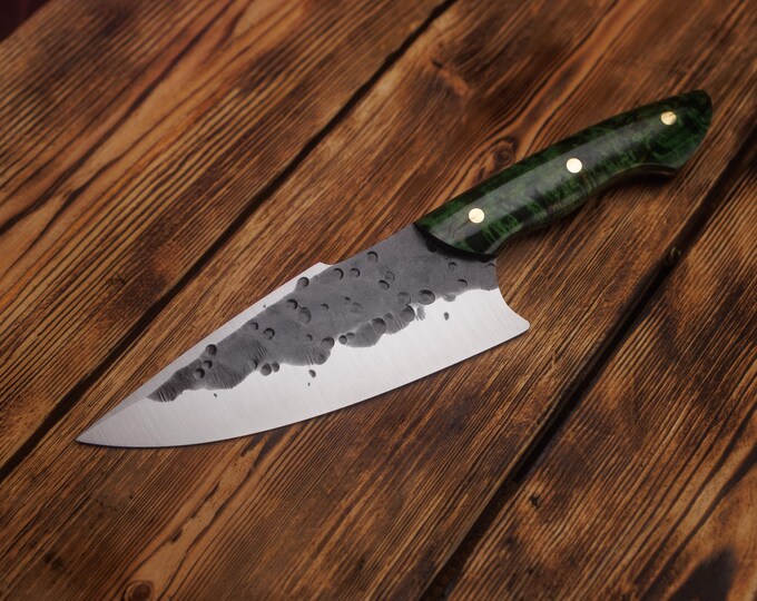 Handmade Chef Knife, Custom Kitchen Knife, Hand Forged Chefs Knife, - Etsy