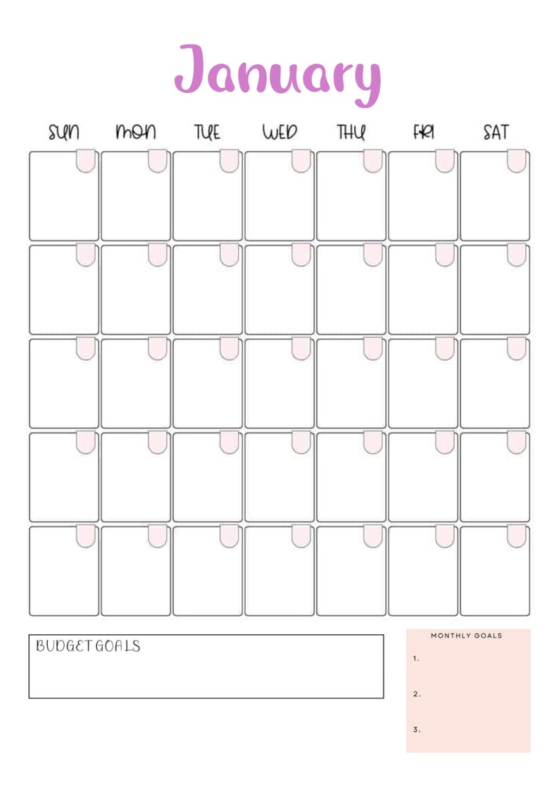 Monthly Diary - Etsy