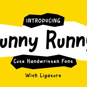 Bunny Runny Font Script Font, Branding Font - Etsy