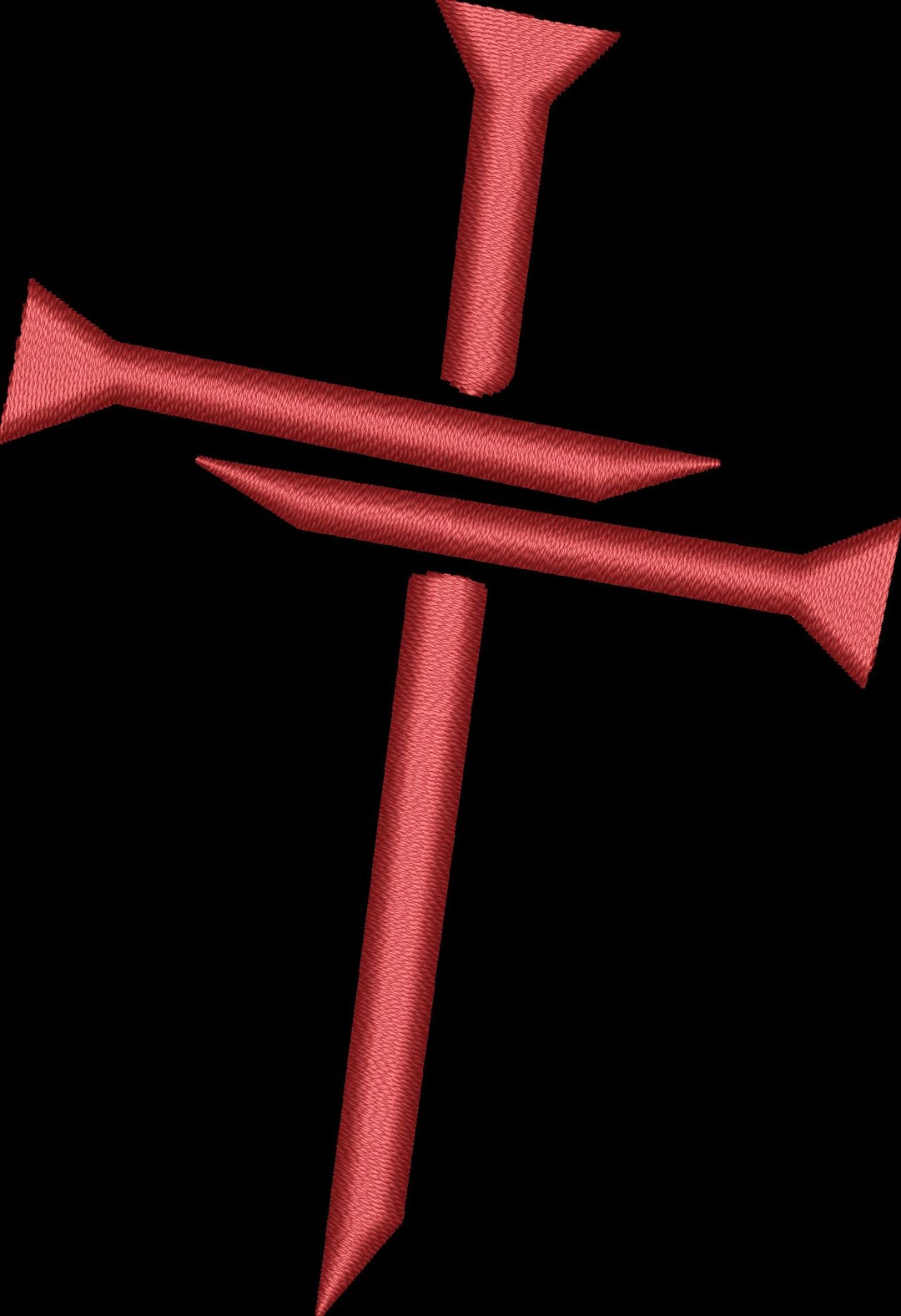 Rugged Nail Cross Embroidery Design - Etsy