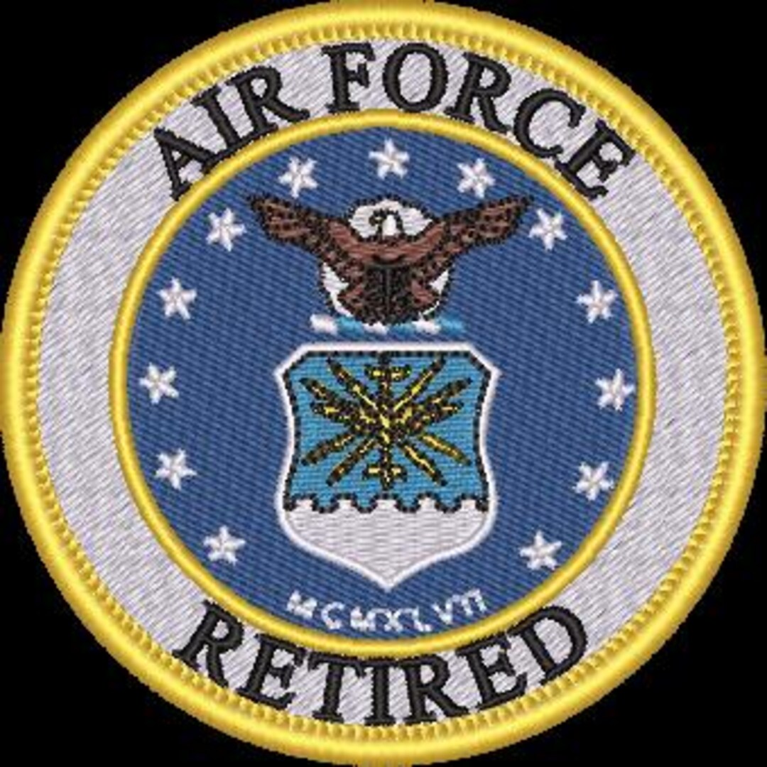 Air Force Retired Embroidery Patch Design - Etsy
