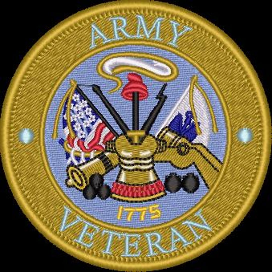 Army Veteran Embroidery Patch Design - Etsy