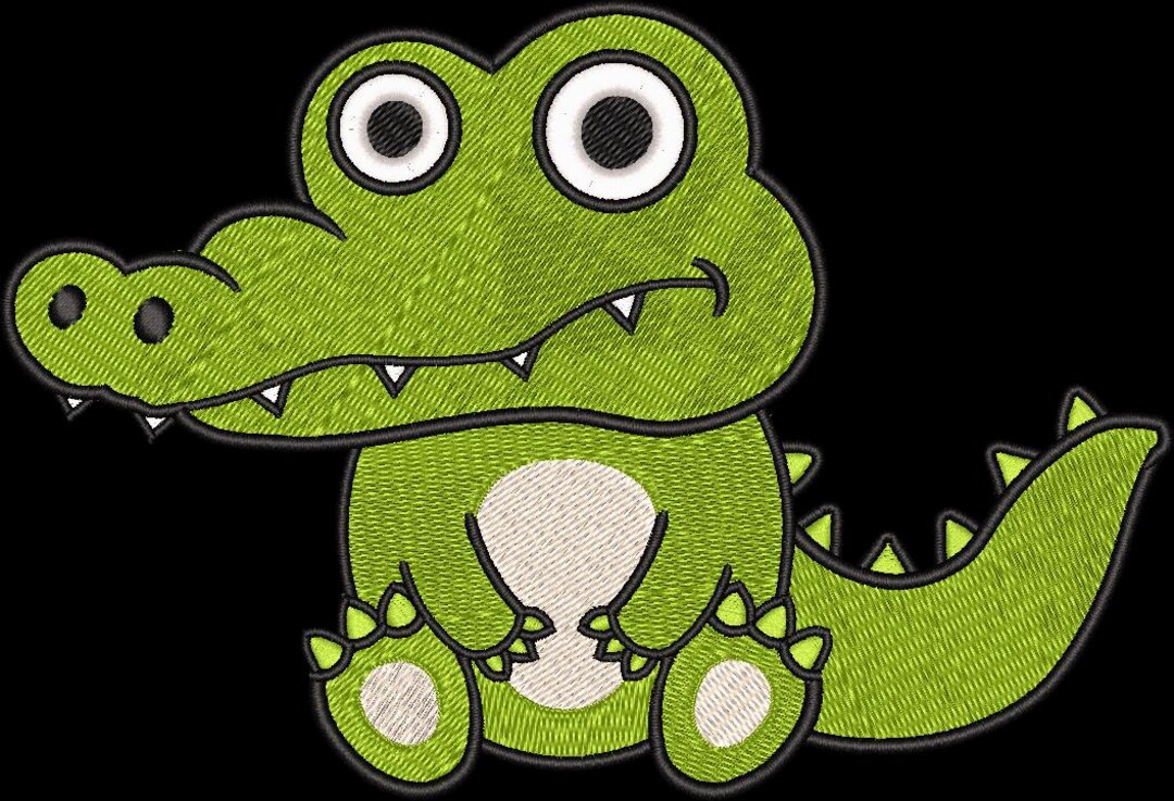 Baby Alligator Embroidery Design 3 Sizes - Etsy