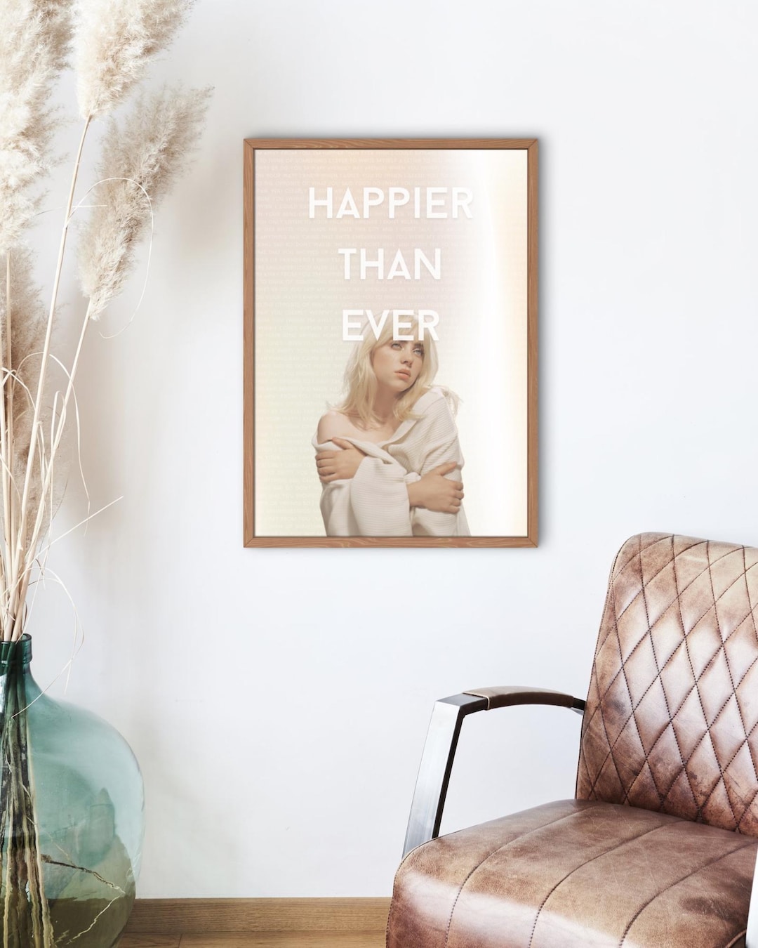 Billie Eilish-inspired "happier Than Ever" Lyric Wall Art | Digital ...