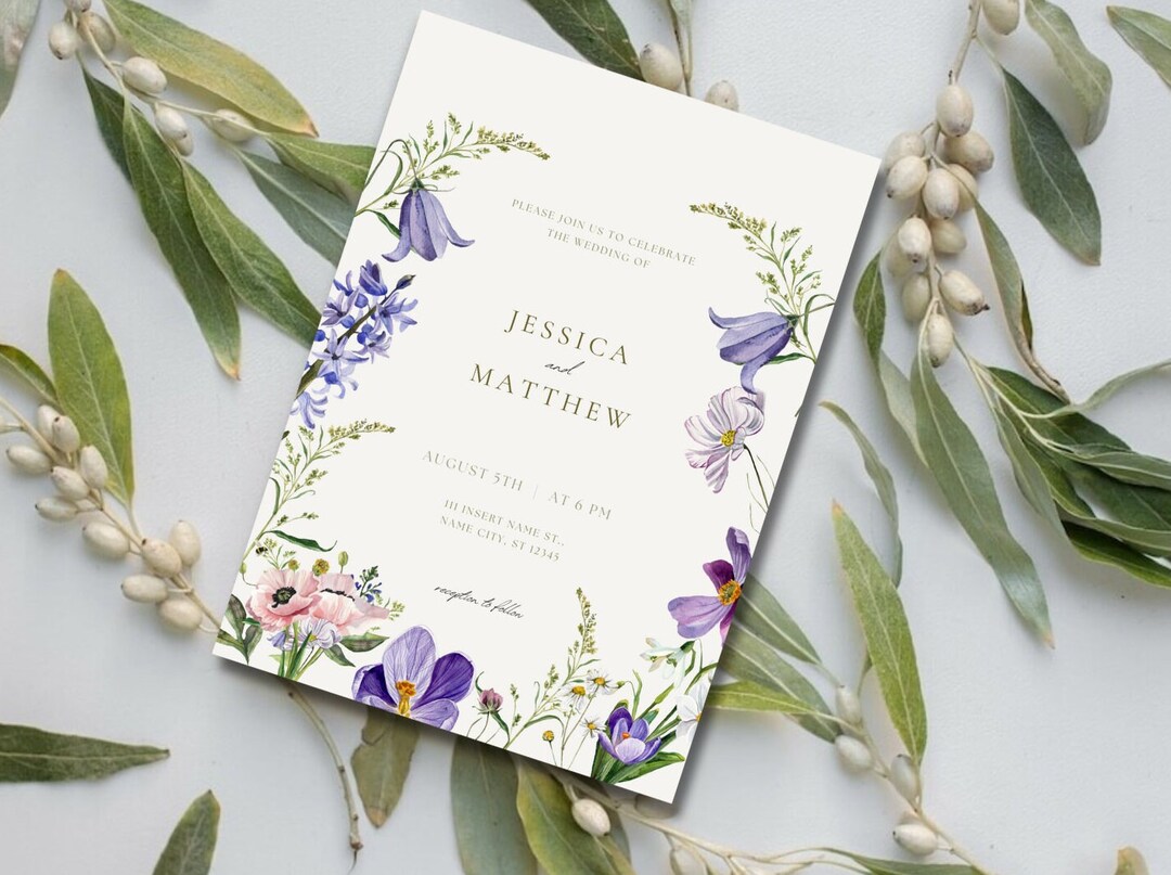 Floral, Rustic, Boho Wedding Invitation - Etsy