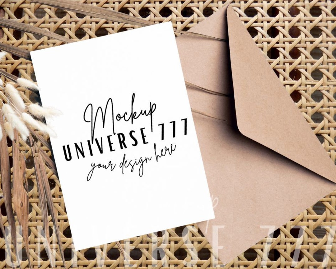 Boho Invitation Card Mockup 5x7 Boho Greeting Card Mockup - Etsy