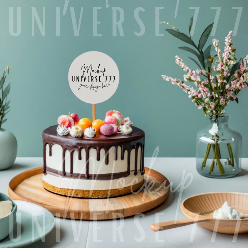 15 X Cake Toppers Mockup for Birthday Baby Shower Wedding Anniversary ...