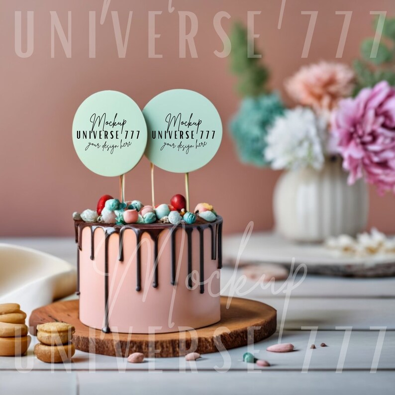 15 X Cake Toppers Mockup for Birthday Baby Shower Wedding Anniversary ...