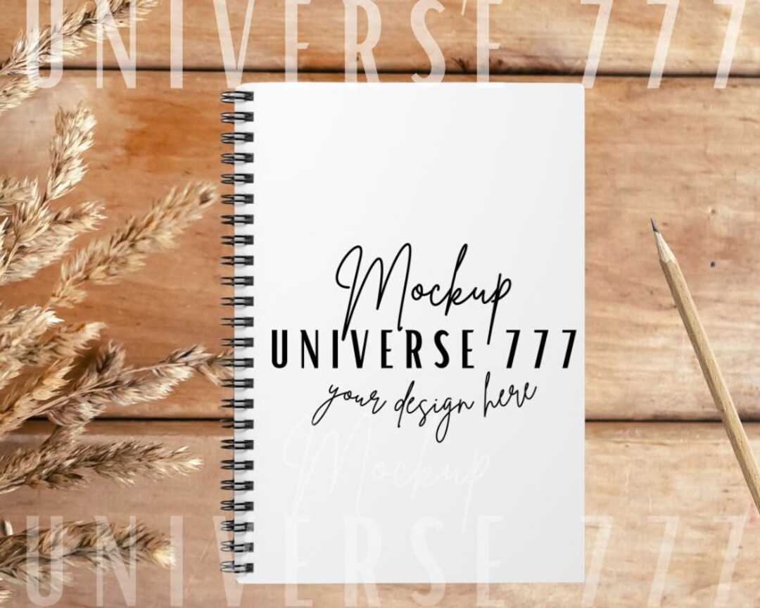 Spiral Notebook Mockup Blank Spiral Notebook Mockup Planner Mockup ...