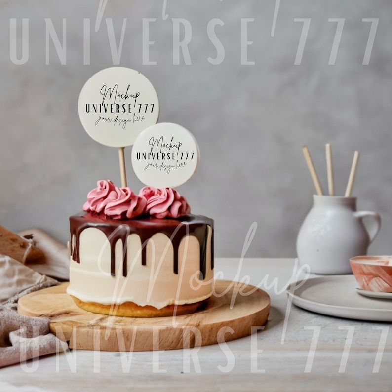 15 X Cake Toppers Mockup for Birthday Baby Shower Wedding Anniversary ...