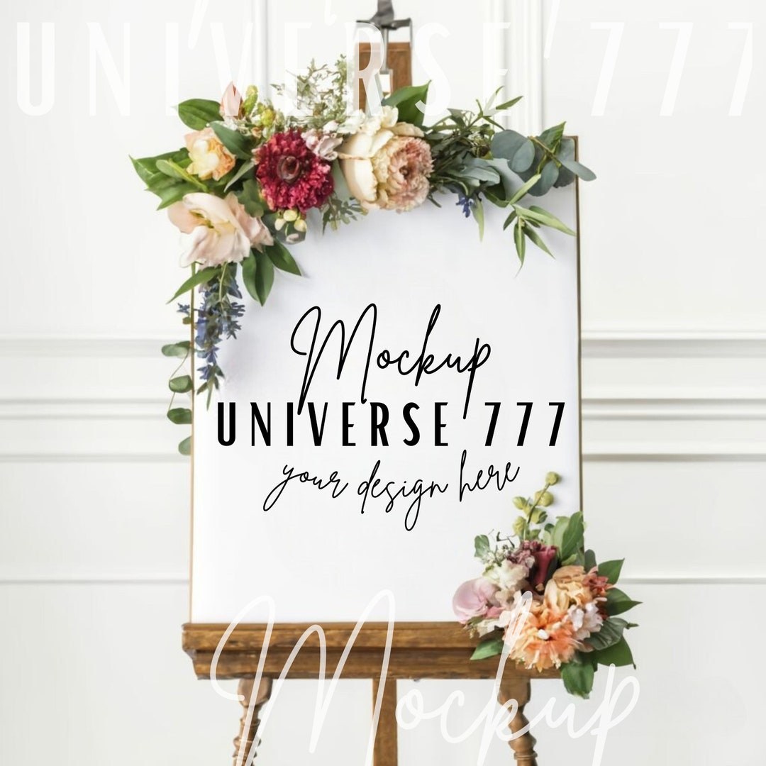 Welcome Sign Mockup Wedding Sign Mockup Elegant Welcome Sign Mockup ...