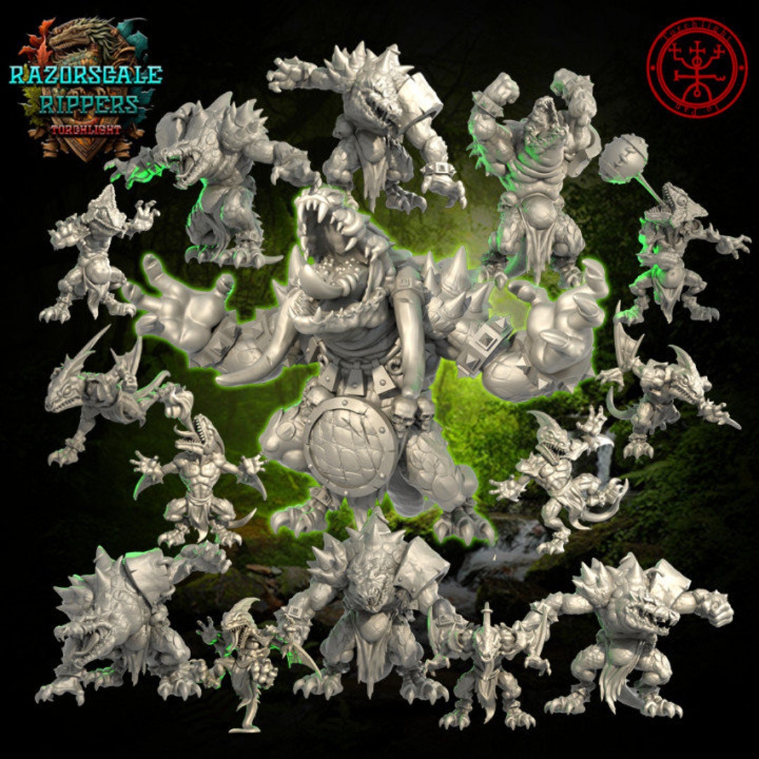 RAZORSCALE RIPPERS Bloodbowl Team / 3d Printed / Fast Free - Etsy