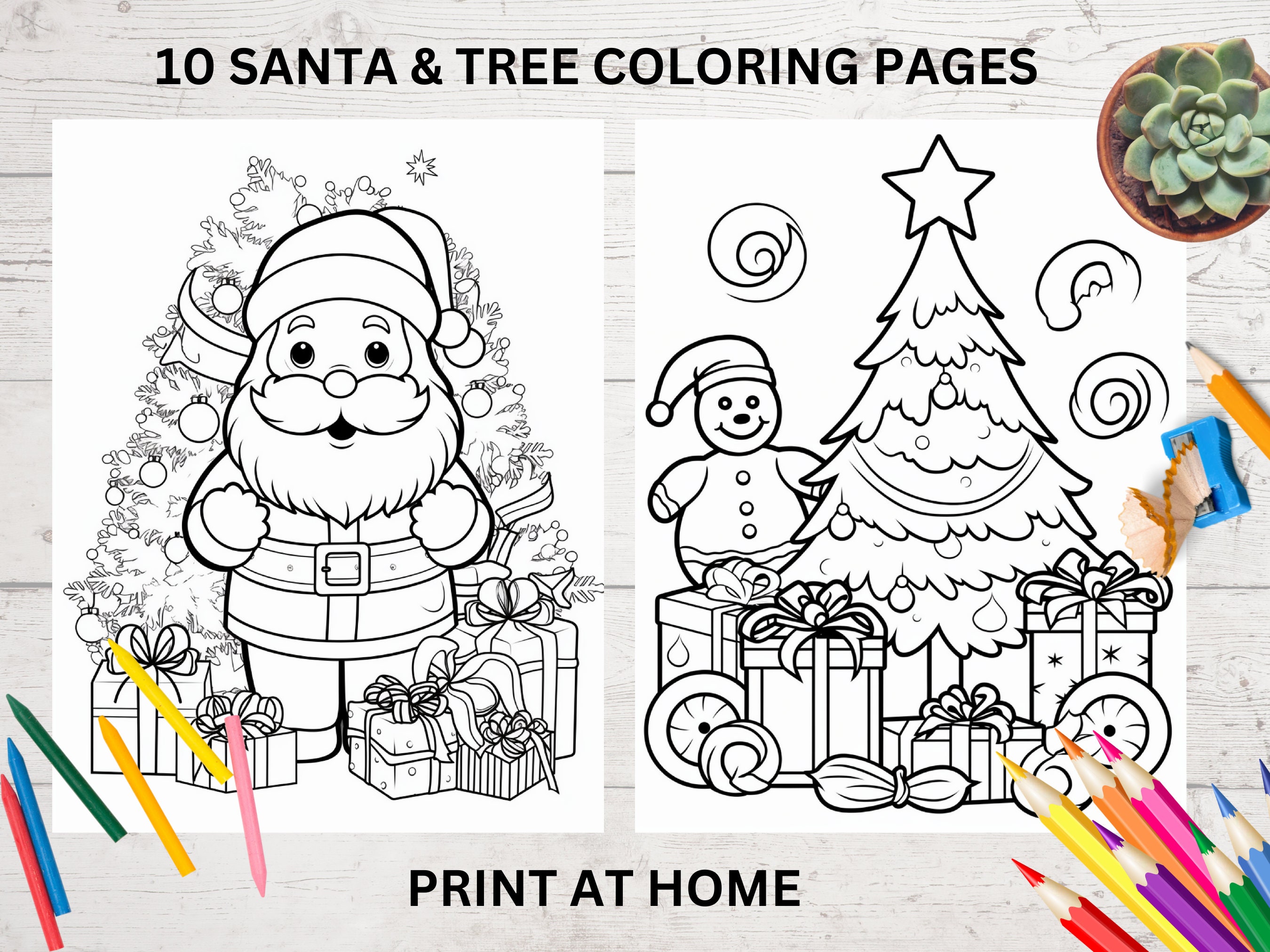 Printable Christmas Wish List, With Colouring Pages, Santa Letter ...