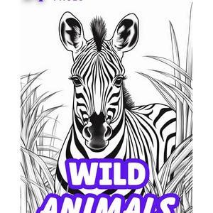 24 Pages Wild Animal Coloring Book | Instant Download | Coloring Pages ...