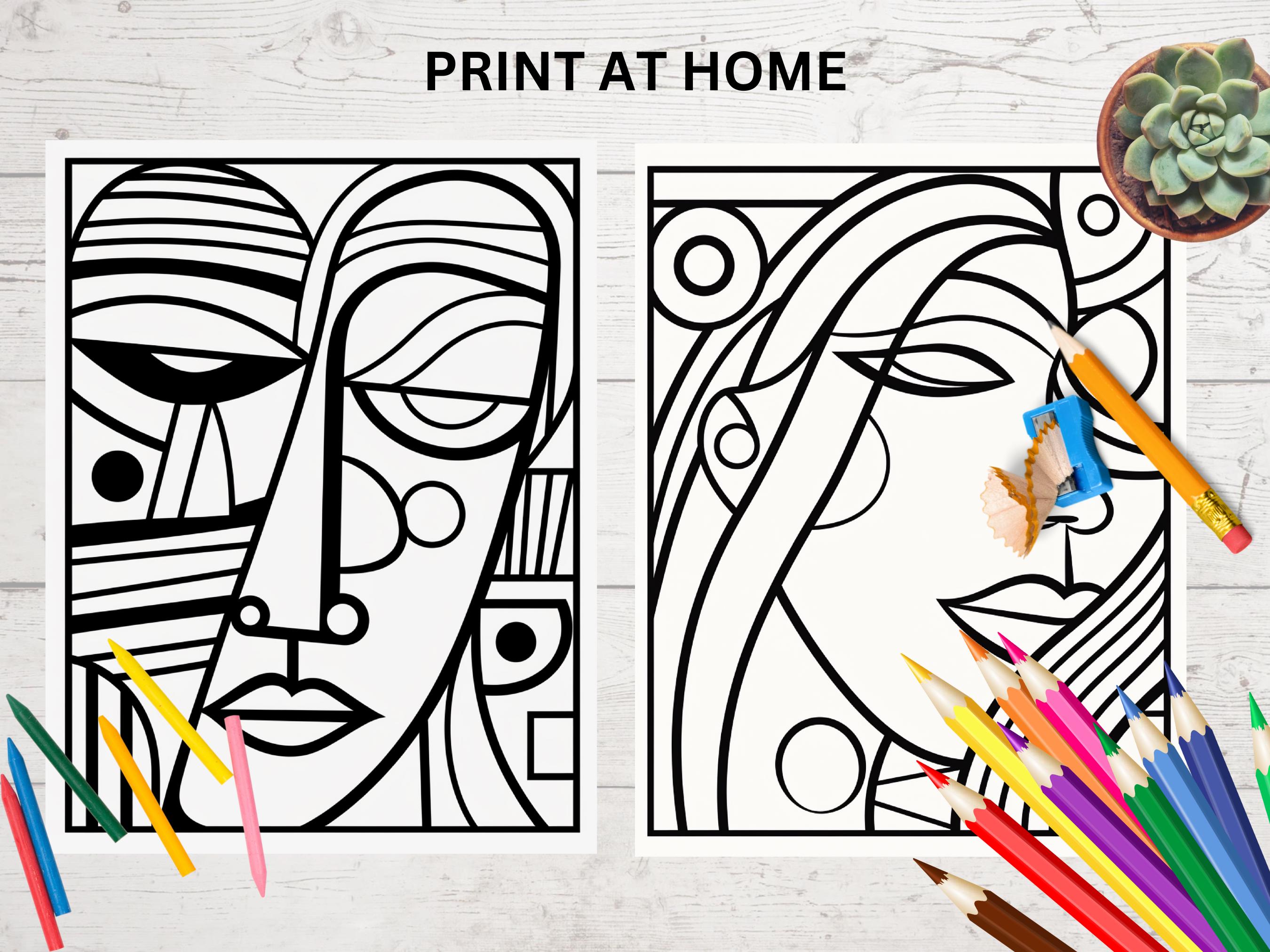 Abstract Art Coloring Pages for Relaxation (instant Download ...