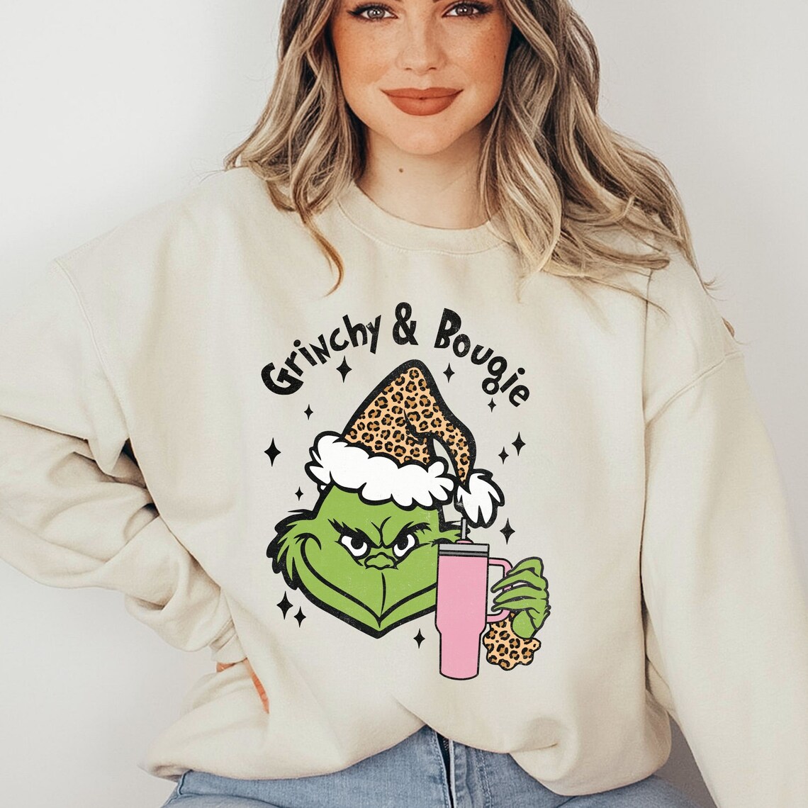 Grinchy Bougie Today Christmas Sweatshirt,funny Grinch Sweatshirt ...