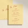 Modern Wedding Menu Template, Retro Bright Colorful Whimsical Vintage ...