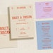 Retro Wedding Menu Template, Bold Colorful Fun Bright Vintage Inspired ...