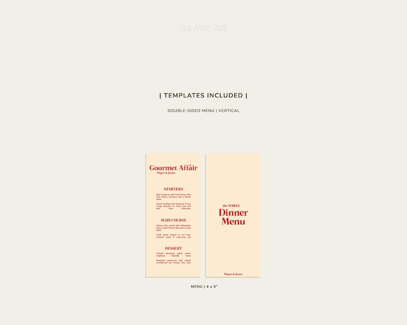 Retro Wedding Menu Template, Bright Colorful Bold Modern Vintage ...