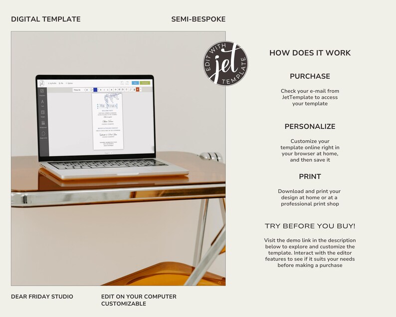 Retro Wedding Program Template, Bold Colorful Fun Bright Vintage ...