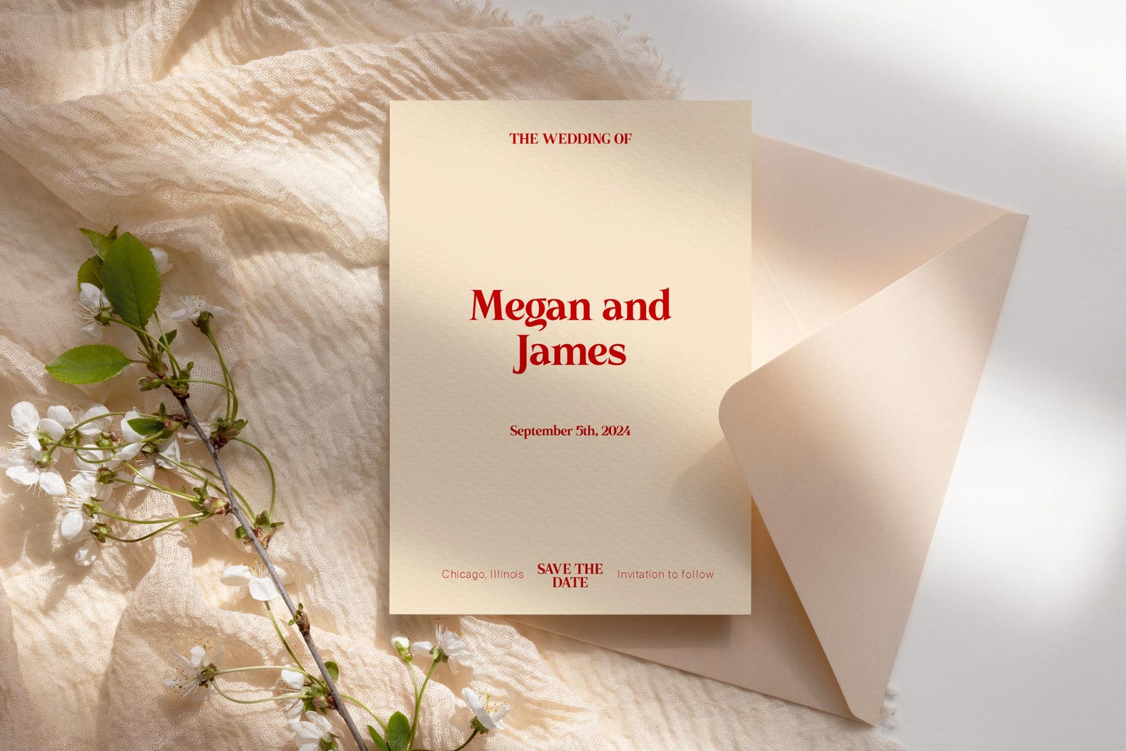Retro Save the Date Wedding Template, Bright Colorful Bold Modern ...