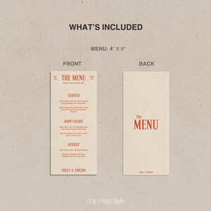 Retro Wedding Menu Template, Bold Colorful Fun Bright Vintage Inspired ...