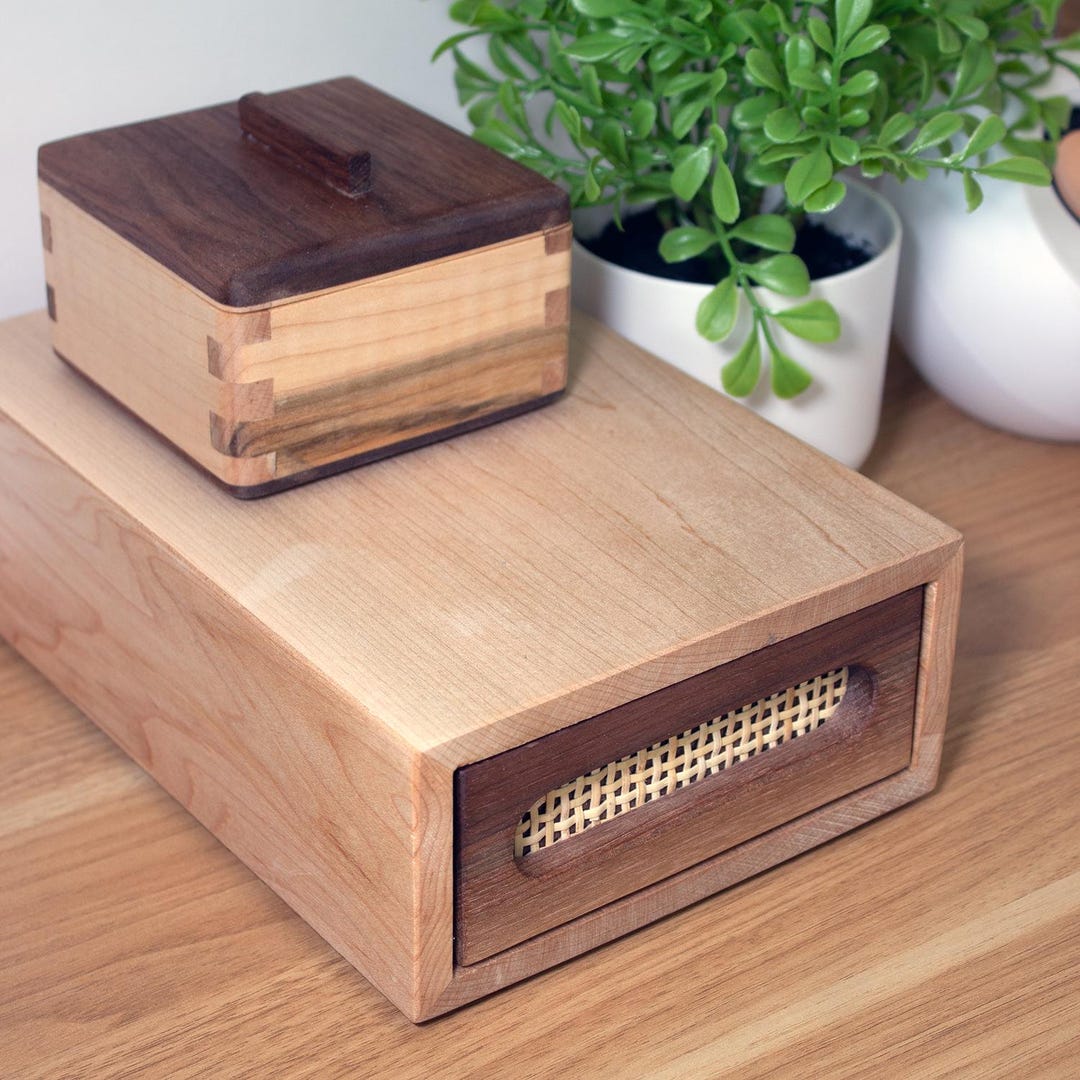 Wooden Desktop Drawers Walnut, Wood Desk Drawer Organizer Beige, Custom ...