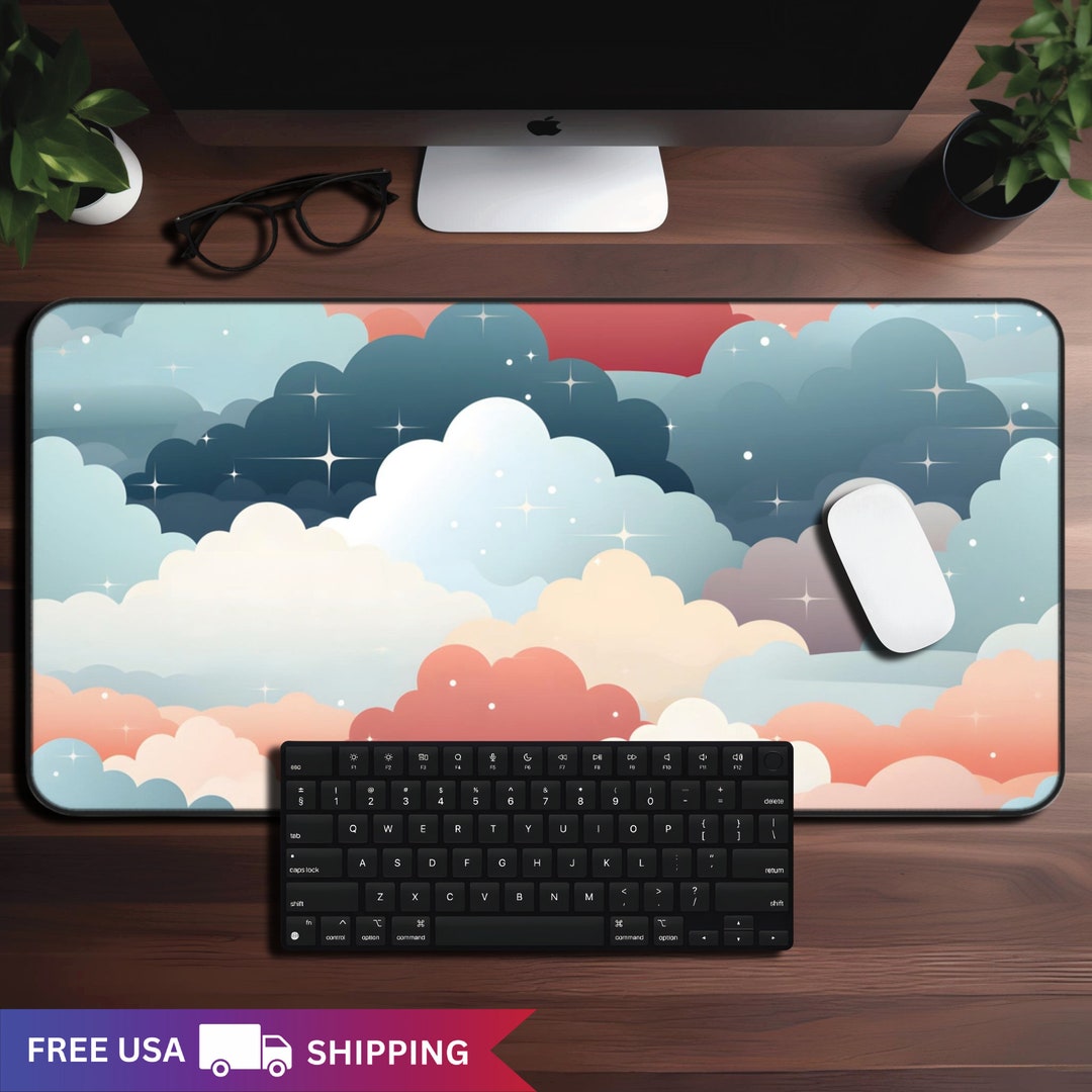 Pastel Aesthetic Desk Mat, Vibrant Beautiful Mousepad, Unique Desk ...