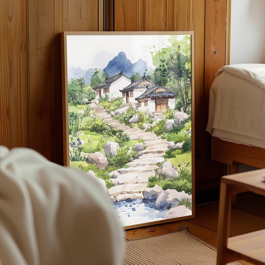 Zen Garden Poster, Peaceful Wall Art Print, Home Decor, Fine Art Poster ...