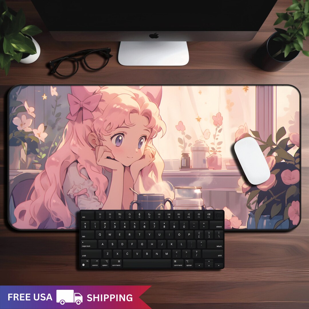 Cute Anime Desk Mat, Kawaii Anime Sailor Moon-style Desk Cover, Xl ...