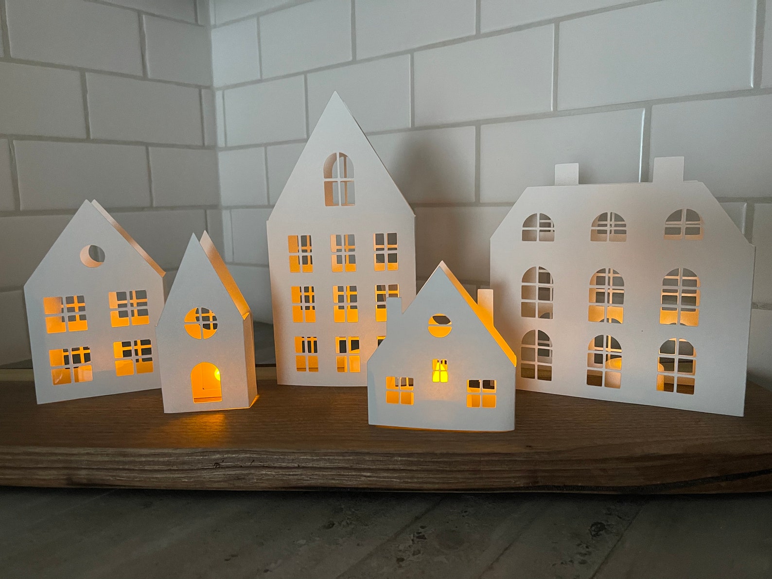 Christmas Village Luminary, SVG File for Cricut, Christmas Decor ...