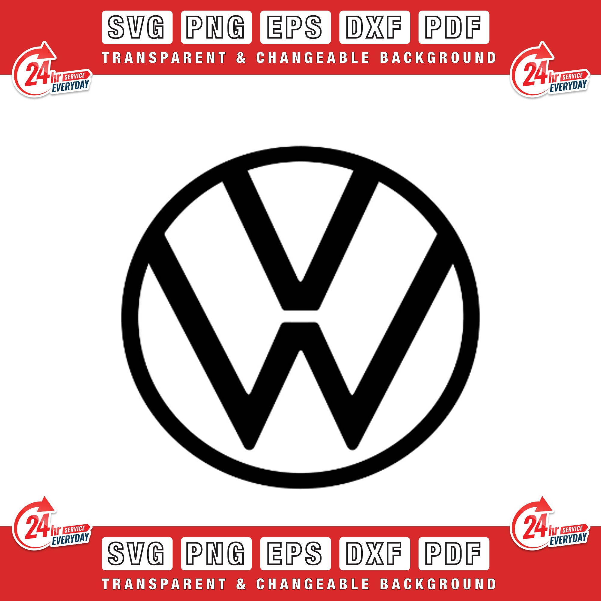 Volkswagen-vw Car Logo Png Pdf Eps Dxf Svg Cricut Cut - Etsy