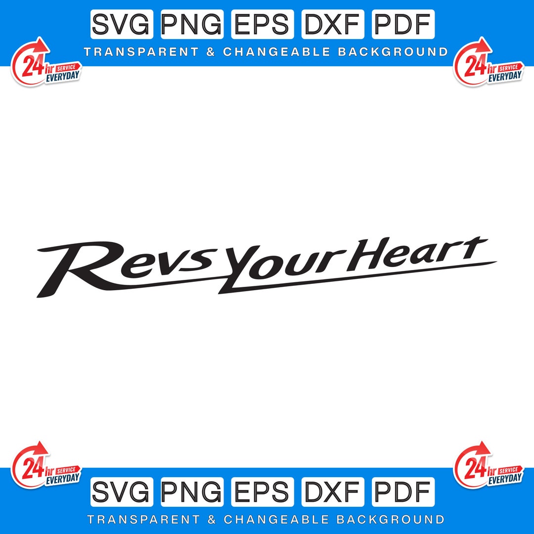 Revs Your Heart Logo Png Pdf Eps Dxf Svg Cricut Cut - Etsy