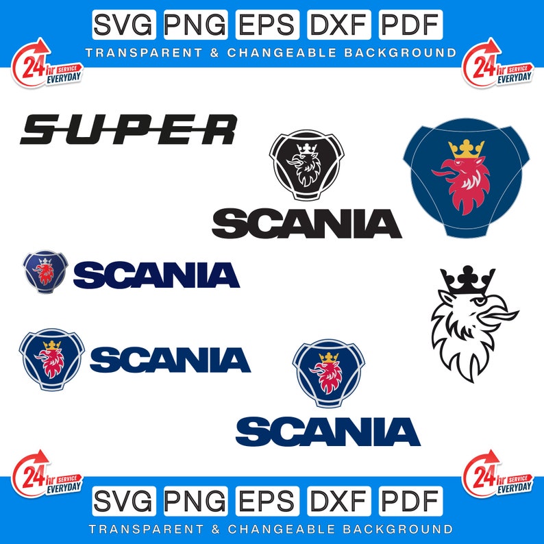 Scania Logotipo Png Pdf Eps Dxf Svg Archivo de corte - Etsy México