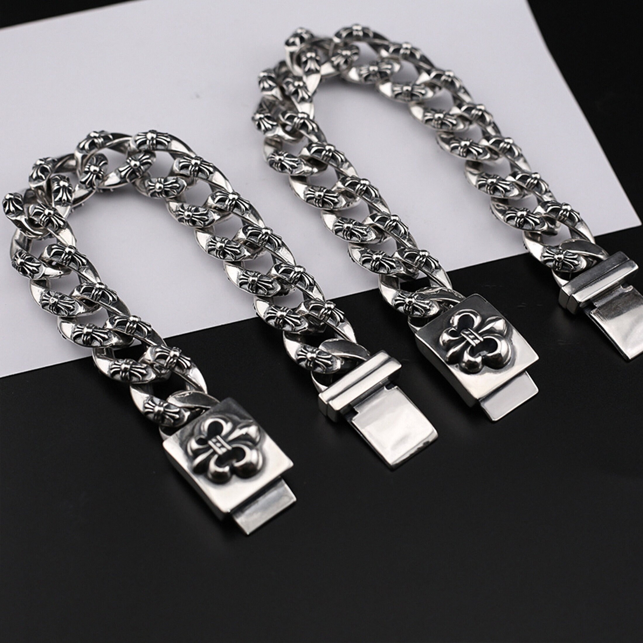 Chrome Hearts Style Braceletchrome Hearts Braceletchrome - Etsy