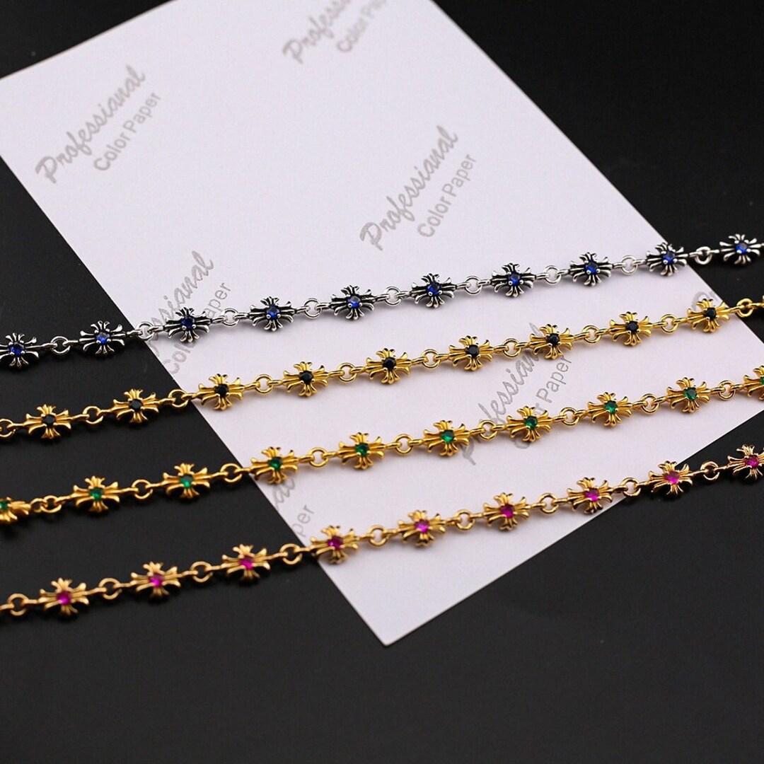 24goldchrome Hearts Style Bracelet,chrome Hearts Bracelet,chrome Hearts ...