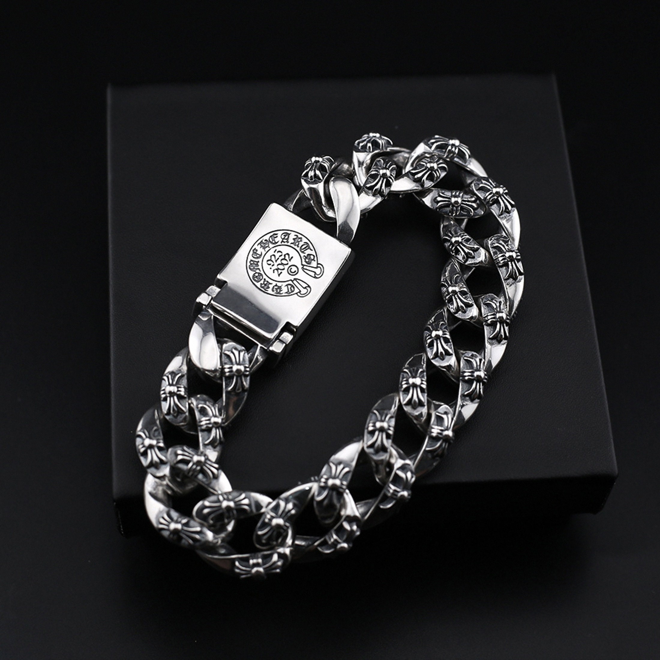 Chrome Hearts Style Braceletchrome Hearts Braceletchrome - Etsy