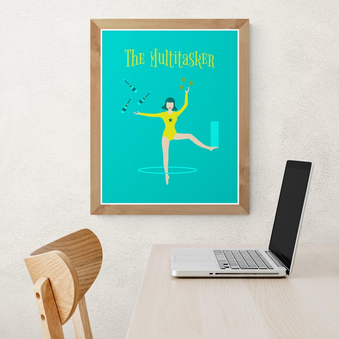 Circus Juggler Gymnast Wall Art Poster / Admin Manager Office Character ...