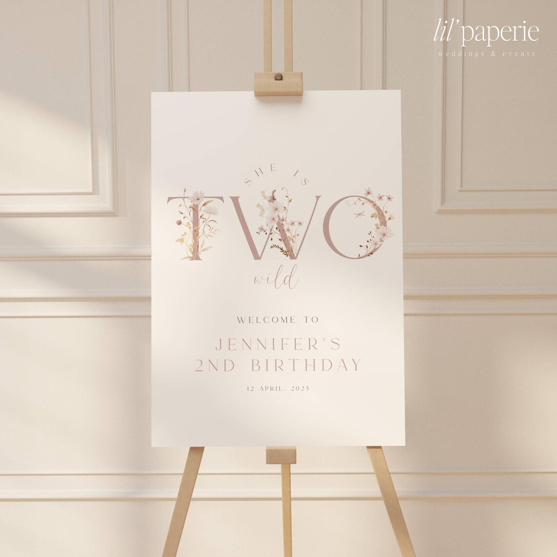 Two Wild Birthday Welcome Sign Template, 2nd Birthday Welcome Board ...