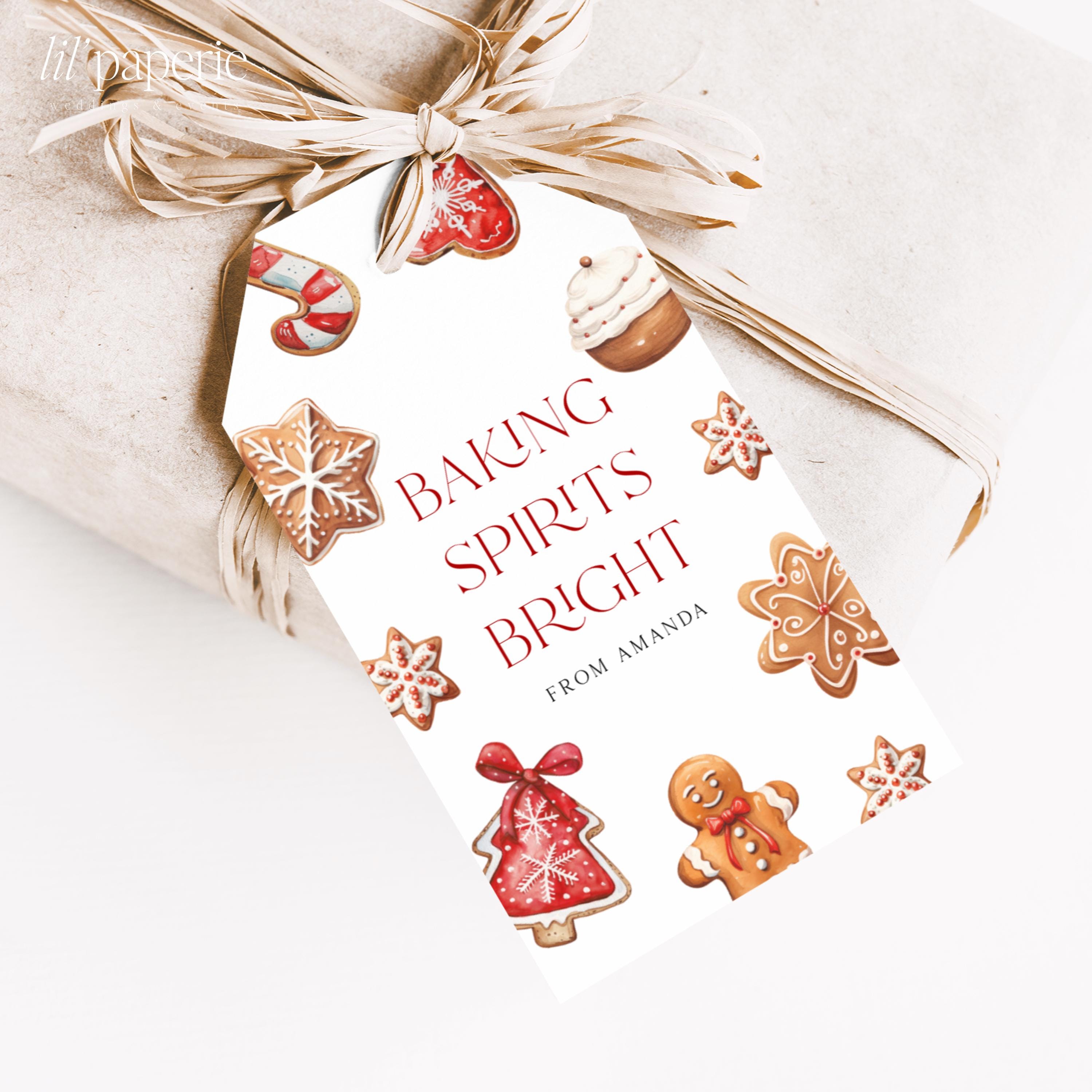 Baking Spirits Bright Tag Template, Printable Christmas Cookies Gift ...