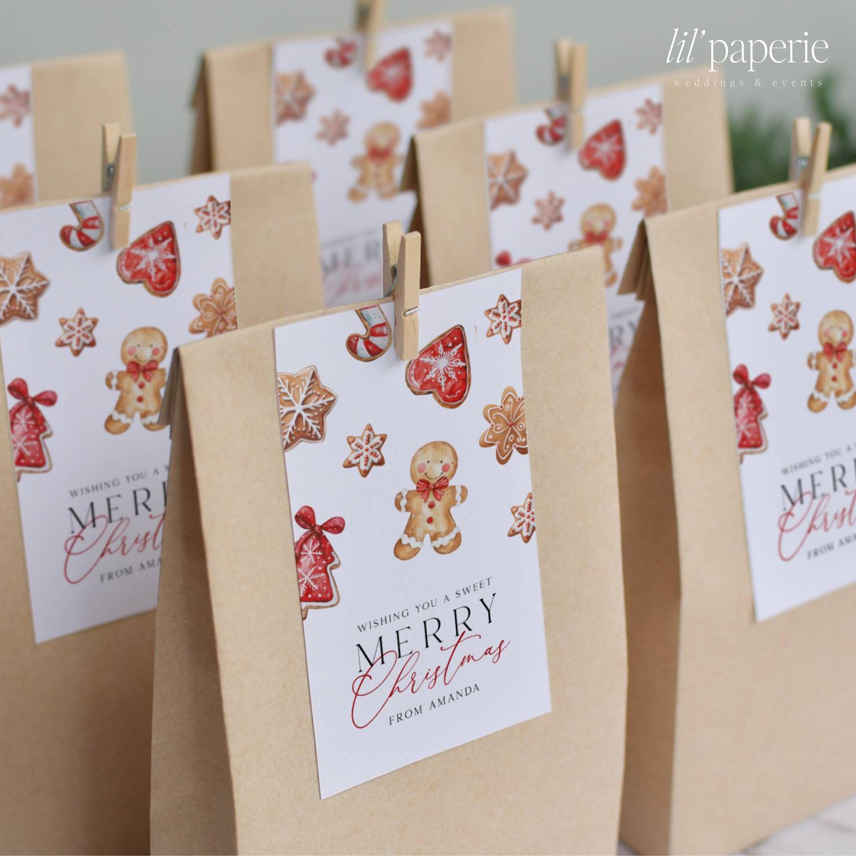 A Sweet Christmas Gift Tag Template, Printable Cookie Christmas Tag ...