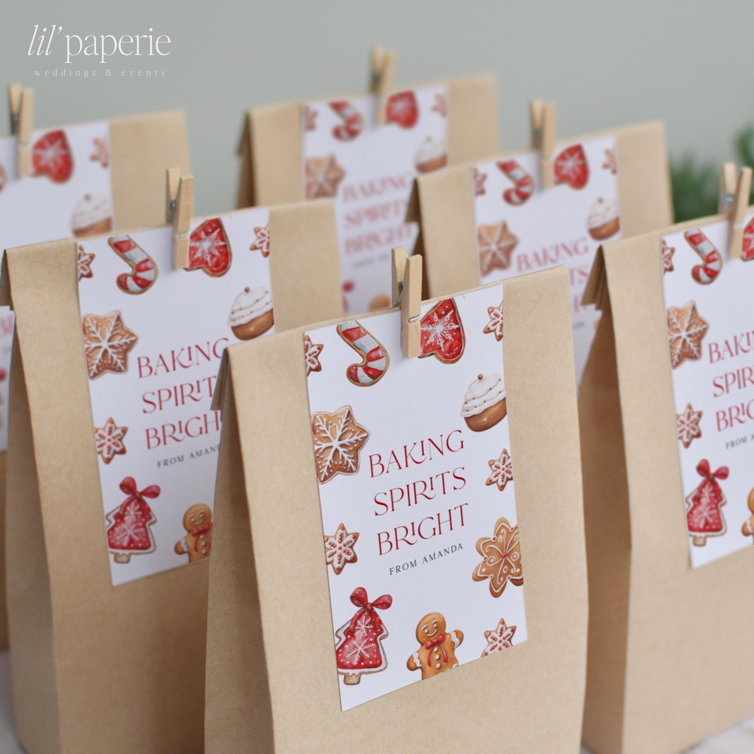 Baking Spirits Bright Tag Template, Printable Christmas Cookies Gift ...