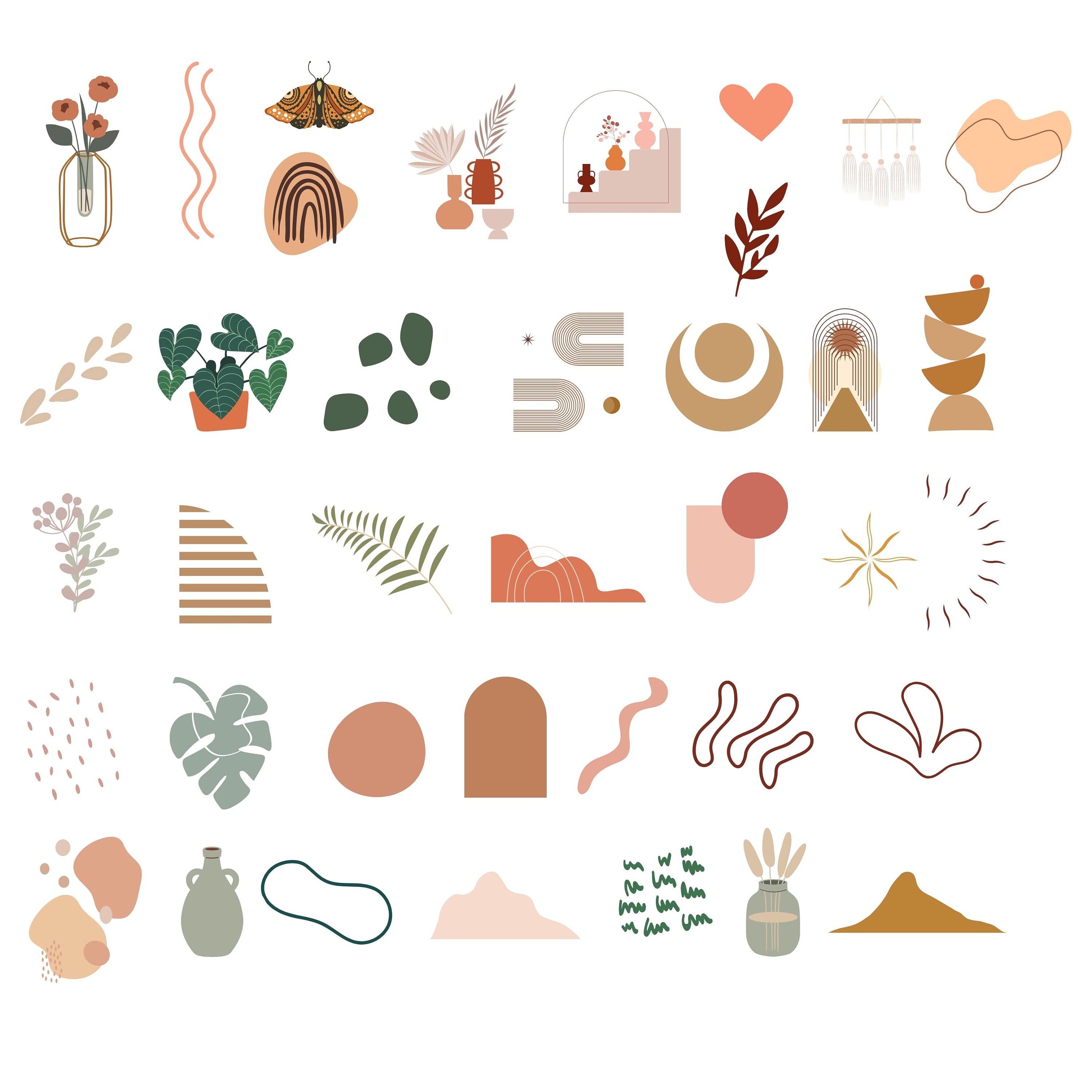 Boho Svg Bundle Boho Svg Designs Boho Art Boho Digital Art - Etsy