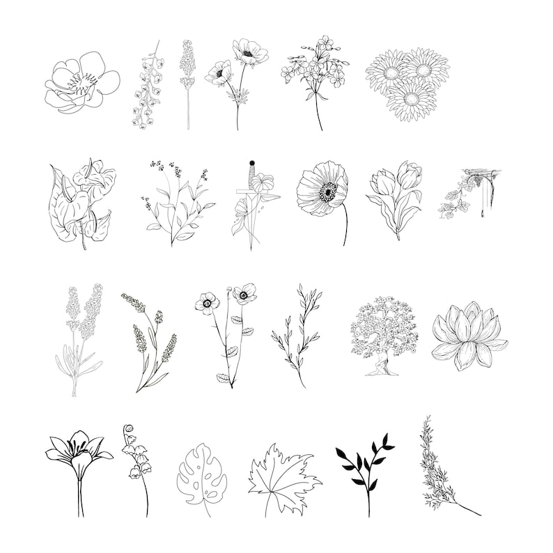 150 Botanical Svg Bundle, Floral Svg Bundle, Flower Svg, Botanic Svg ...