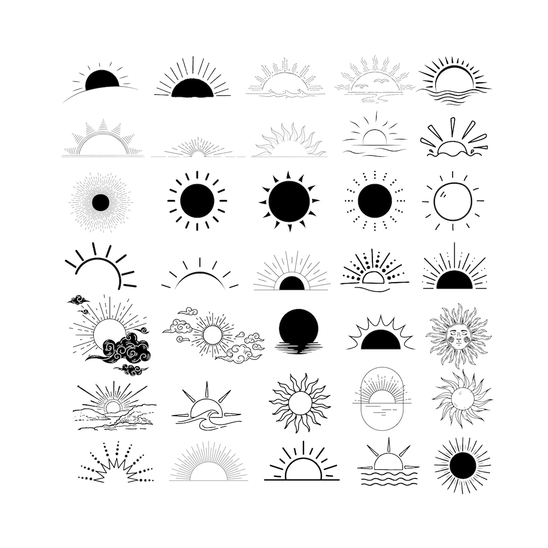 35 Sunrise SVG, Sunrise Png, Sunset Svg, Sunset Png, Sunrise Clipart ...